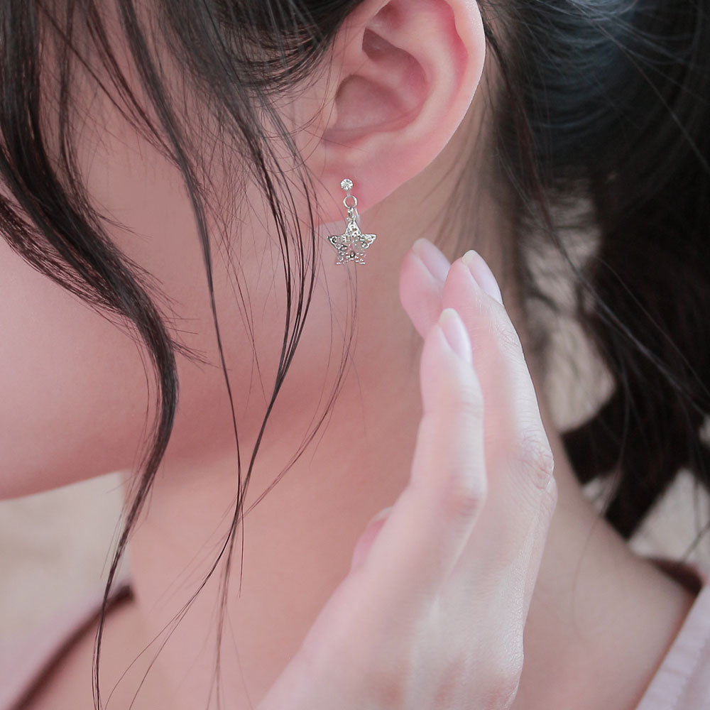 Moon Star Mismatched Invisible Clip Ons