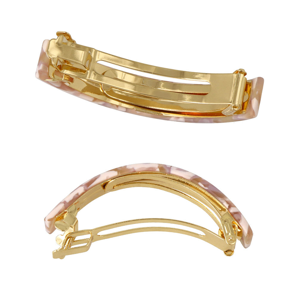 Rectangle Acetate Marble Hair Barrette