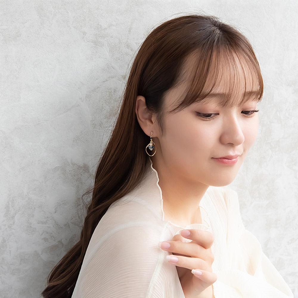 Twist Mixed Gem Drop Clip Ons