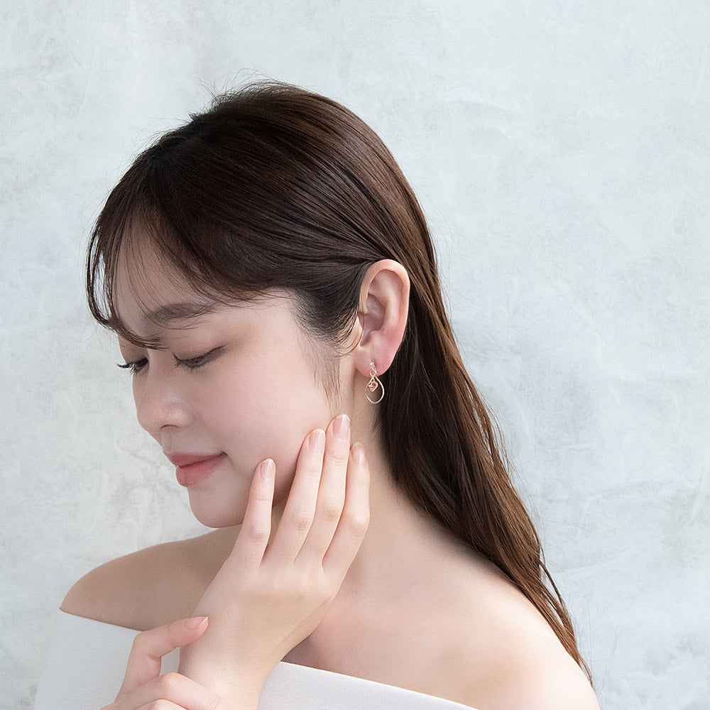 Caged Stone Studded Hoop Clip Ons