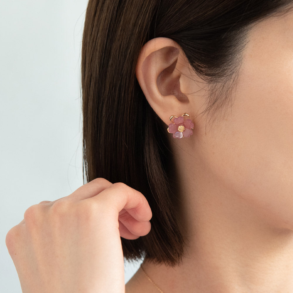 Pale Color Sakura Studs