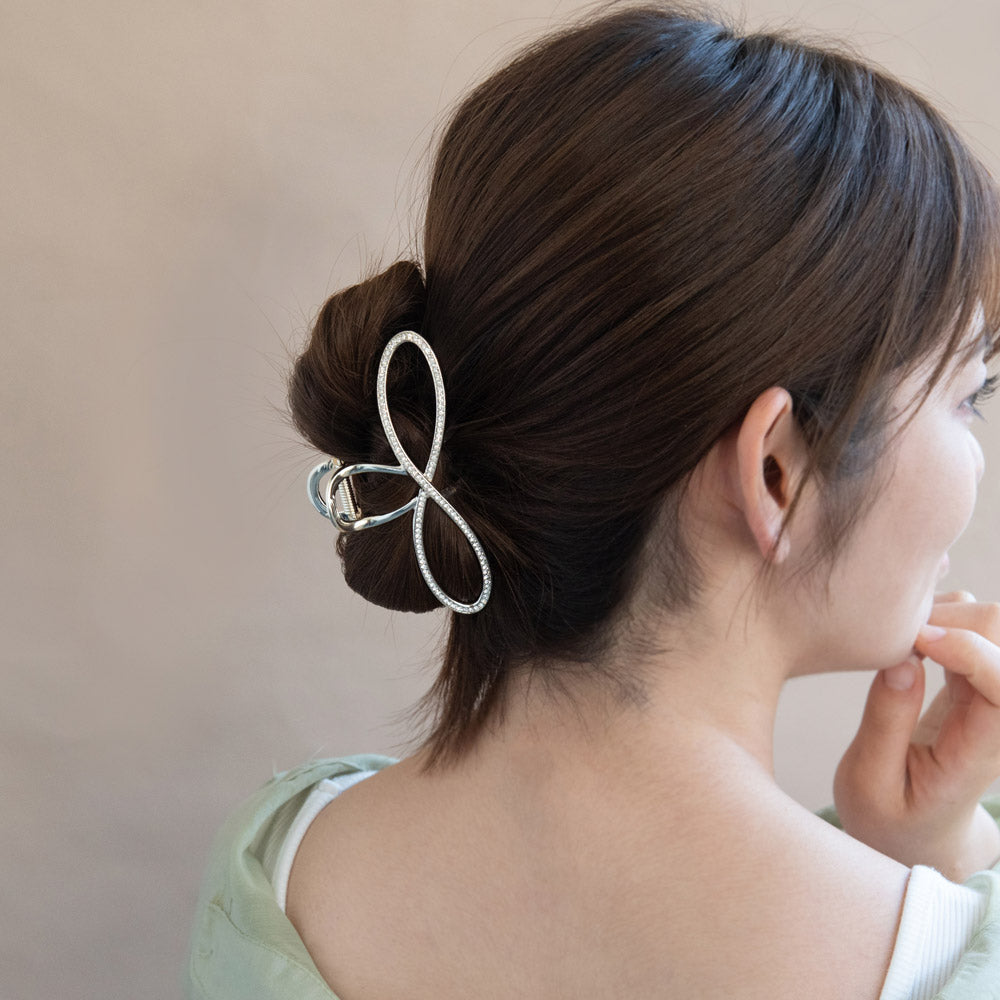 Jeweled Infinity Loop Hair Clip