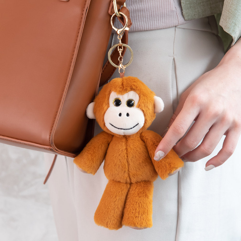 Monkey Plush Keychain