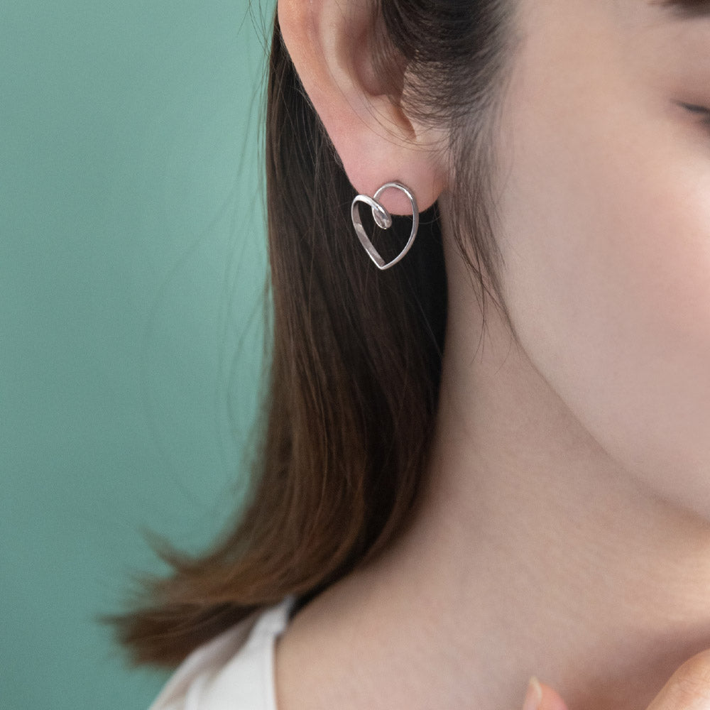 Swirl Heart Earrings