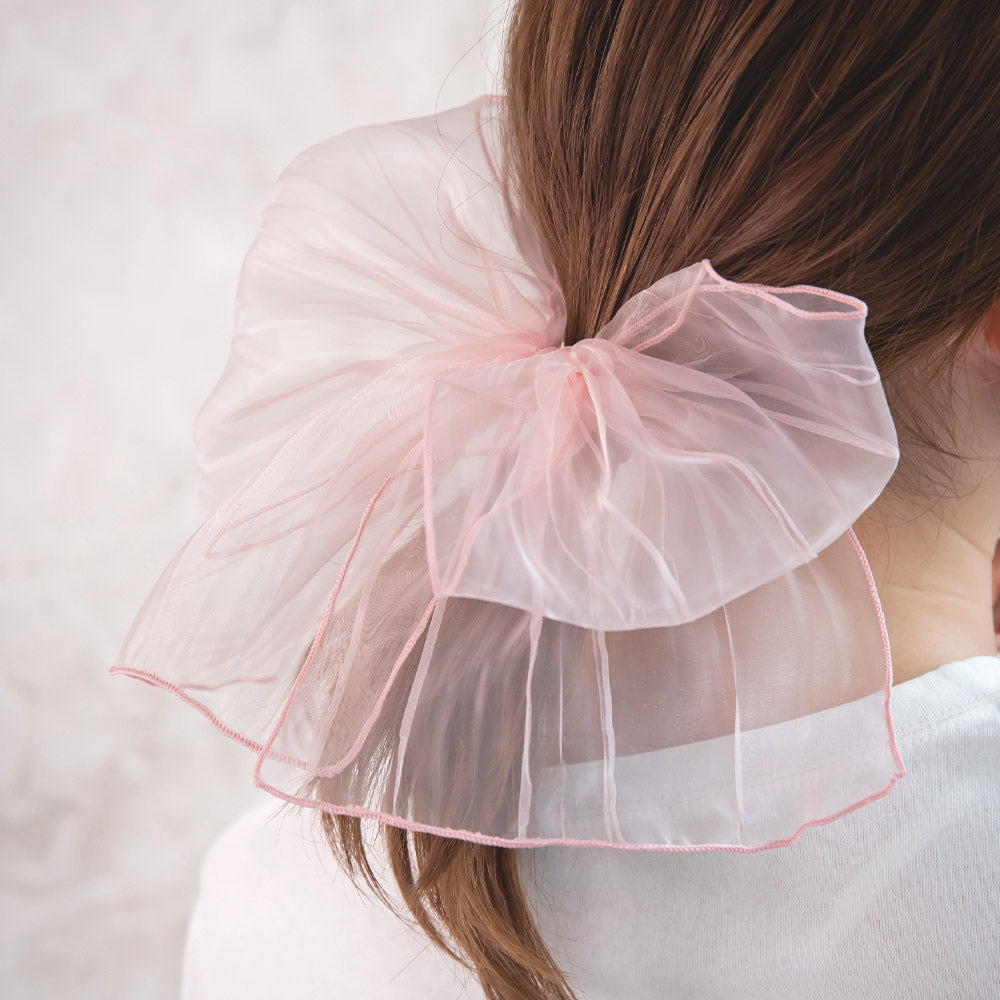 Sheer Large Bow Hair Tie