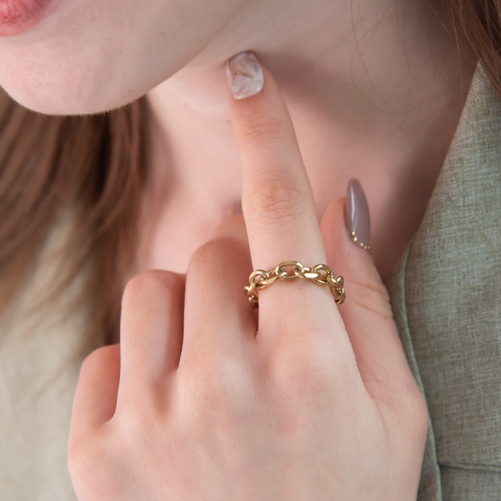 Stainless Steel Mixed Chain Ring