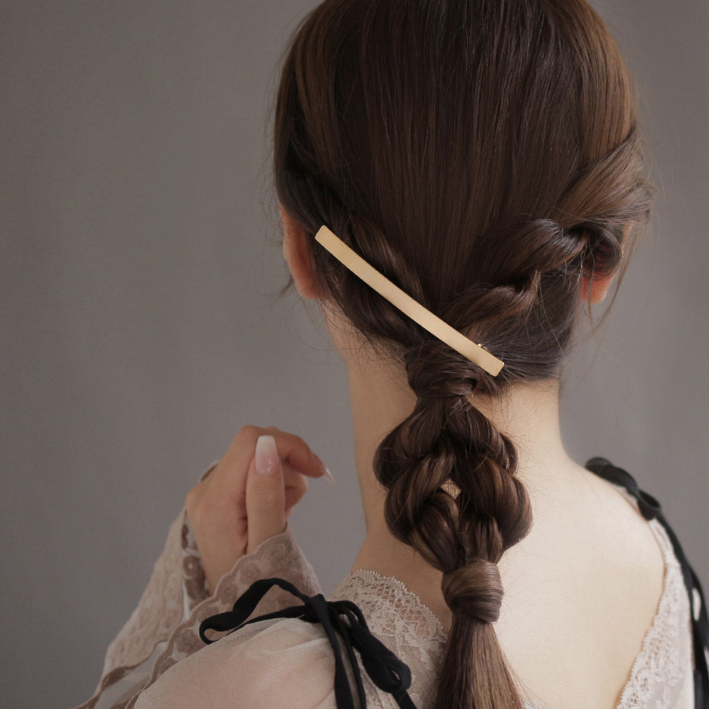 Satin Finish Narrow Bar Barrette