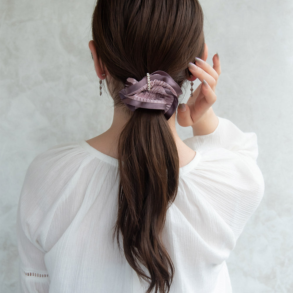 Trimmed Ruffle Hair Scrunchie