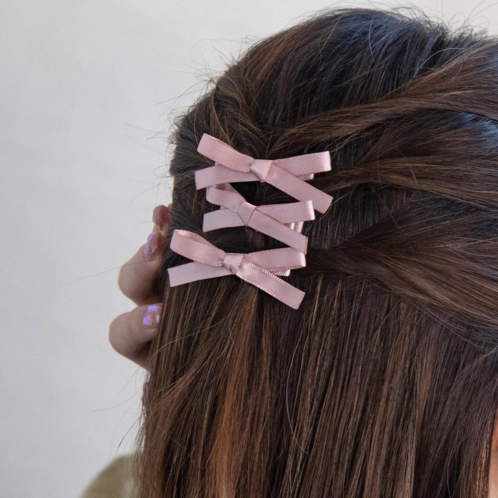 Mini Bow Hair Clip Pack