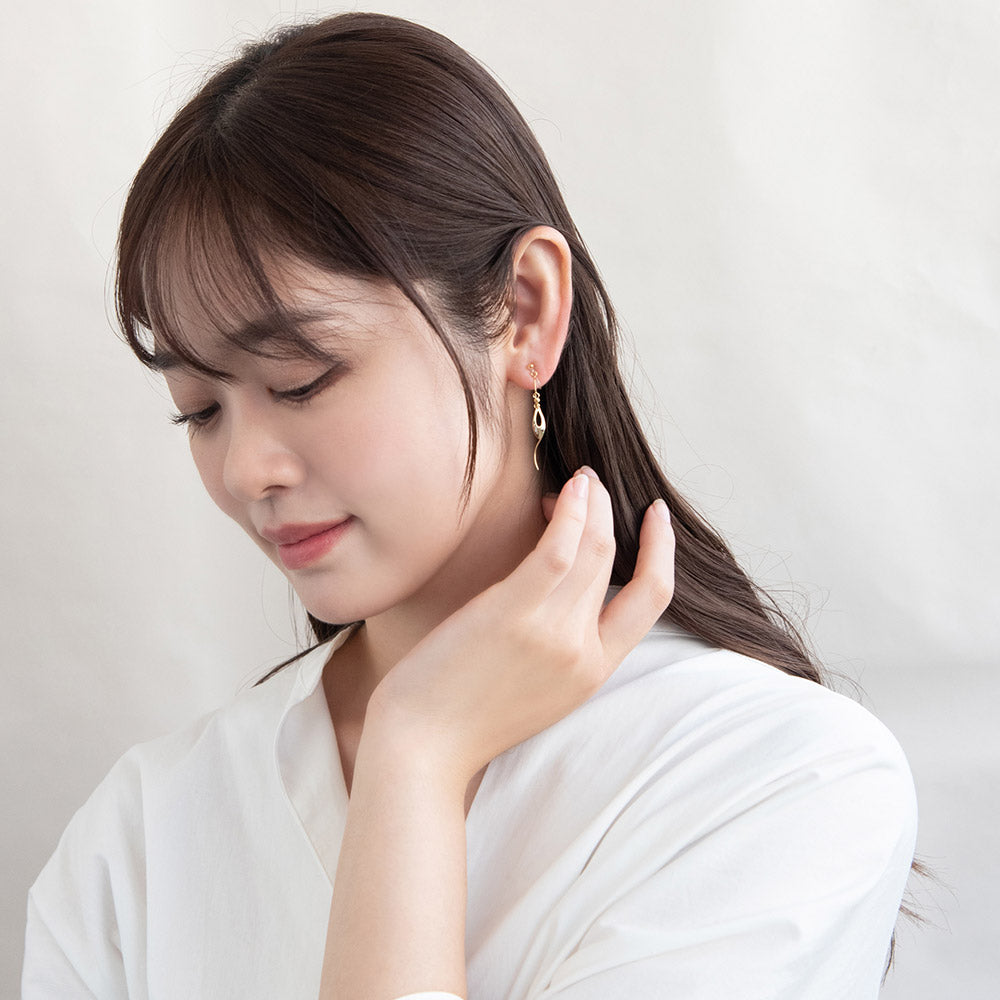 Wave Oval Drop Invisible Clip Ons