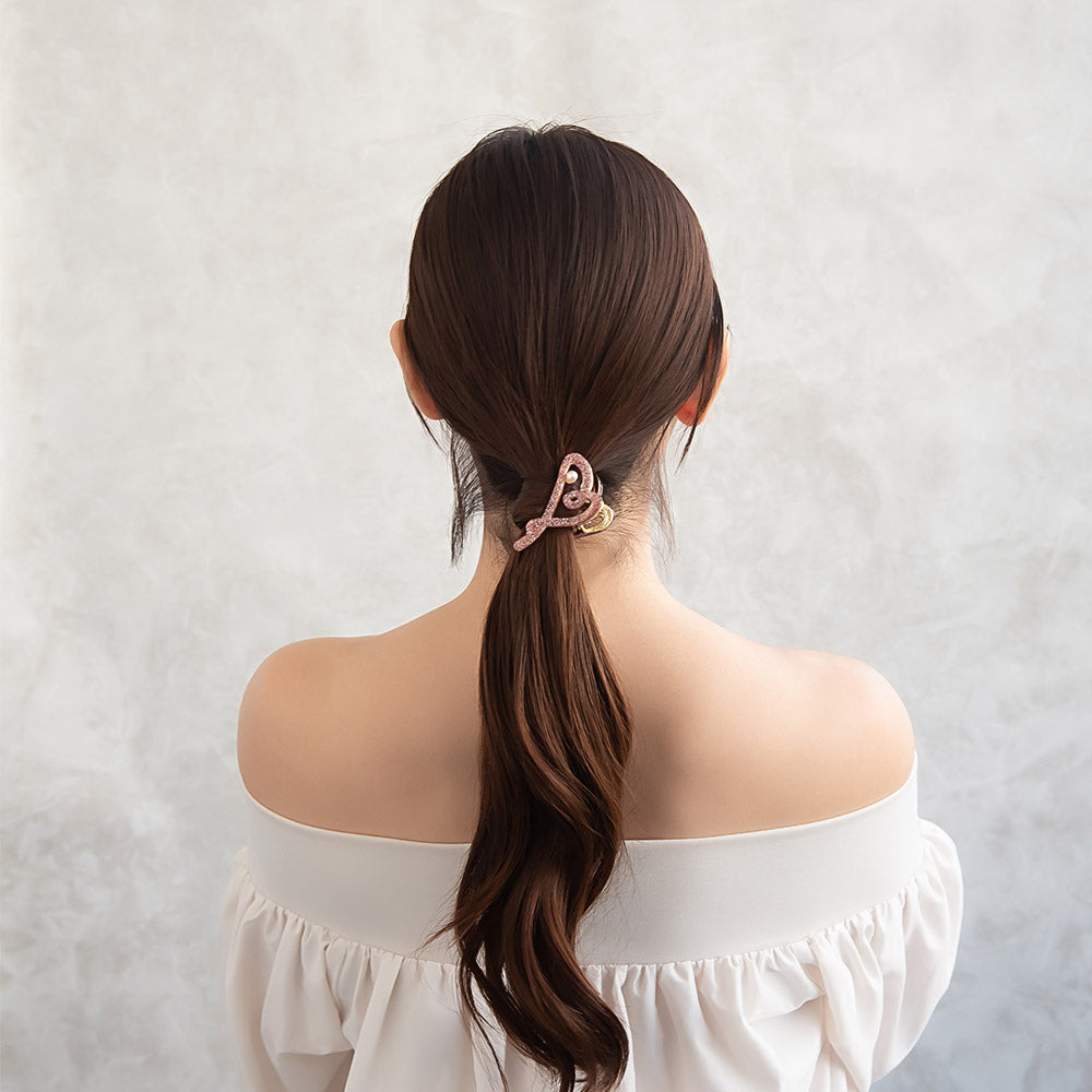 Flowing Heart Hair Claw Clip