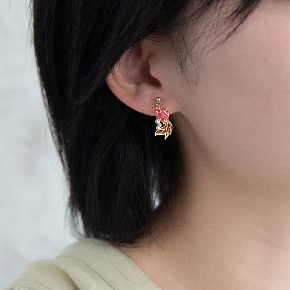 Asymmetrical Goldfish Invisible Clip Ons