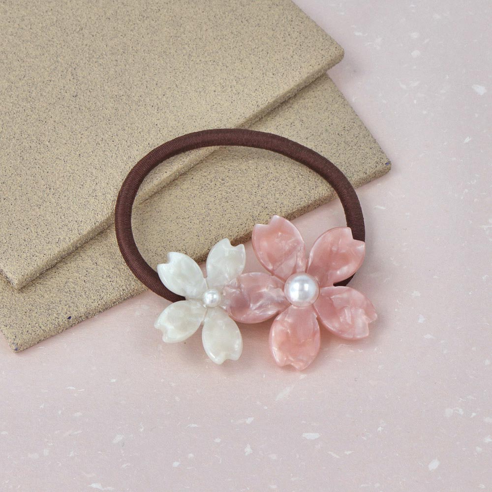 Double Sakura Ponytail Holder