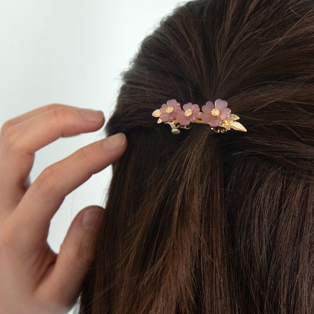 Triple Sakura Hair Barrette