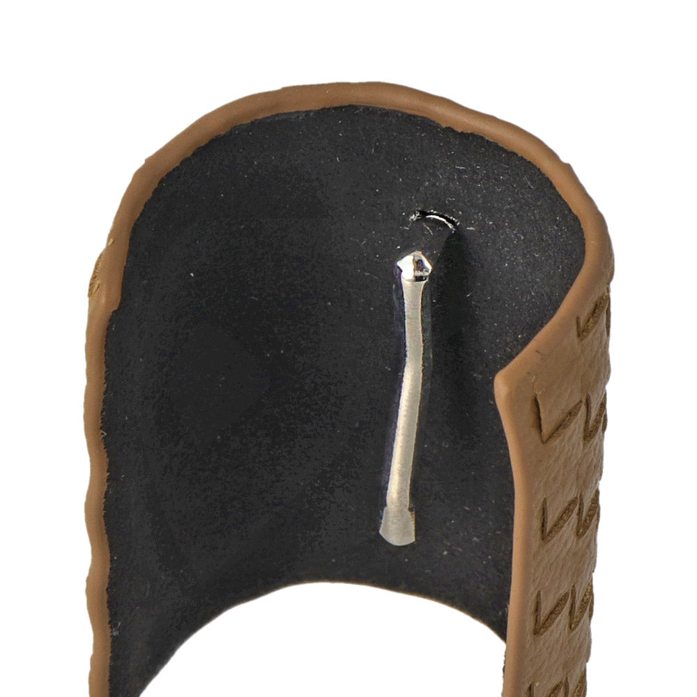 Long Braided Brown Leather Pony Hook