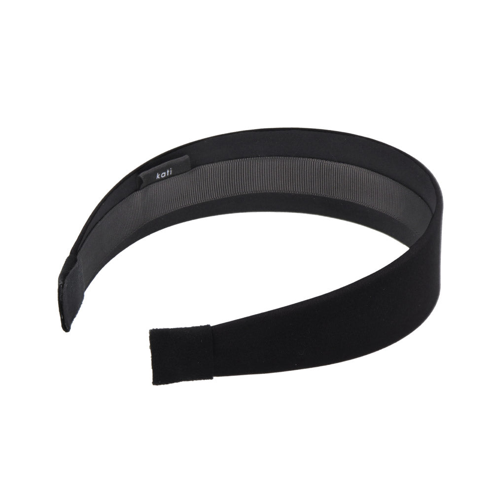 Wide Black Silk Headband