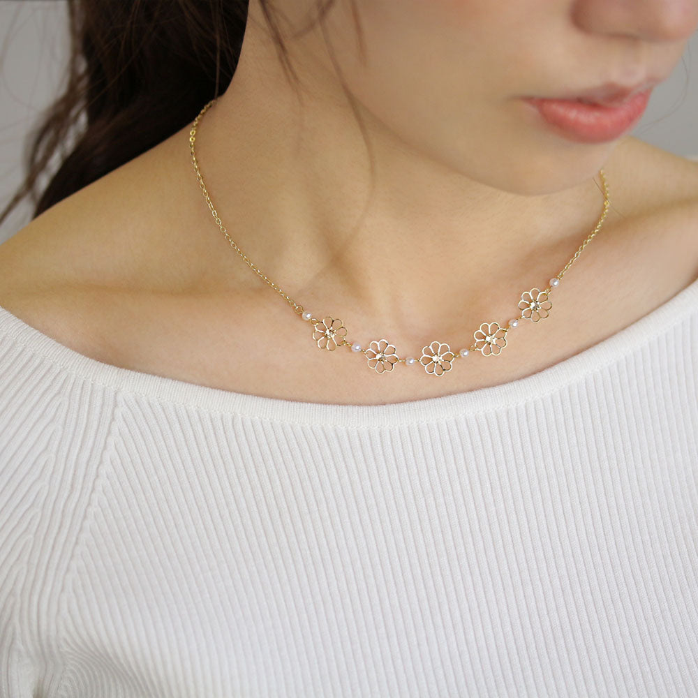 Flower Link Necklace