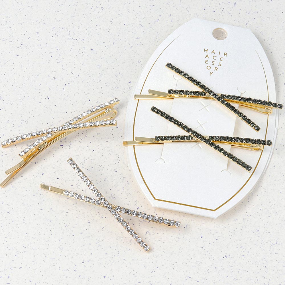 Pave Cross Hairpin Set
