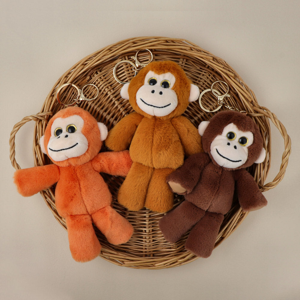 Monkey Plush Keychain