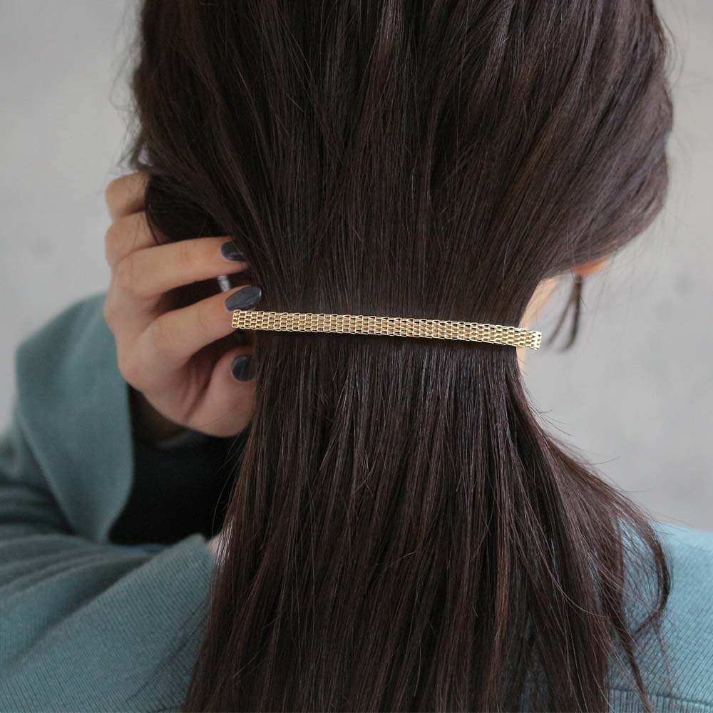 Mesh Rectangle Slim Barrette